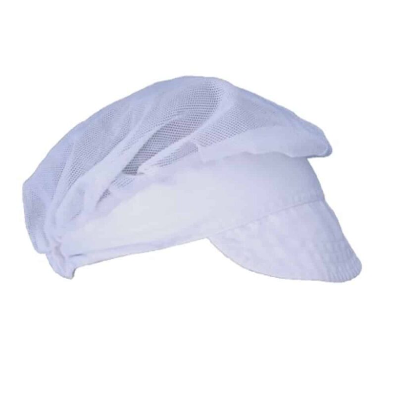 Kitchen net cap with visor | Elastic Mesh Caps Food Service